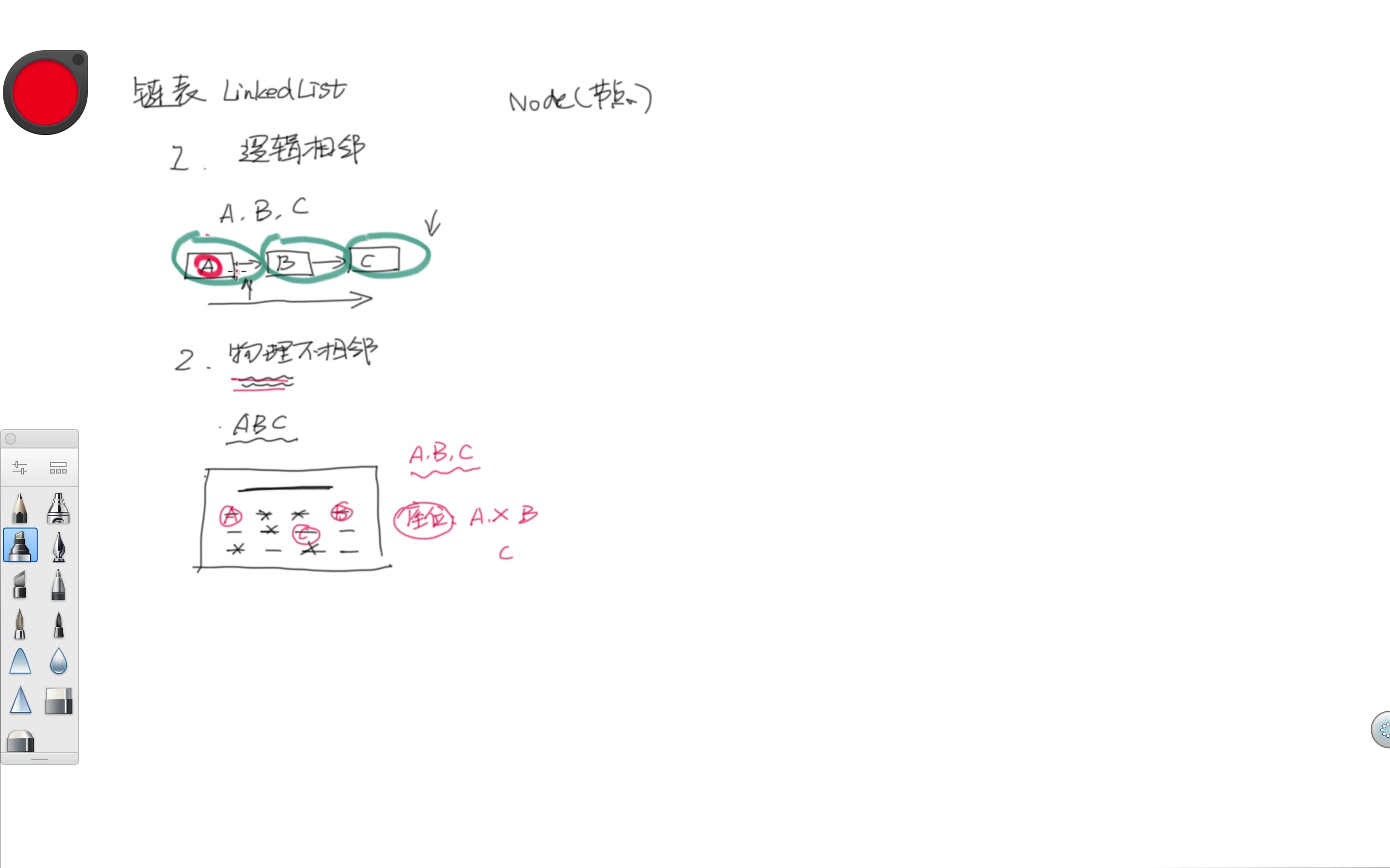 数据结构与算法分析 || 链表的伪代码描述