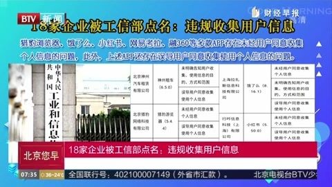 18家企业被工信部点名:违规收集用户信息