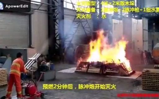 ...装备机动灵活扑救,70升水成功实现较大型A类火灾模型的火灾扑救演练