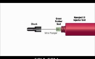 ...III 将微量移液管连接到纳升级微量注射器 EQULDRUMMONNanoject III