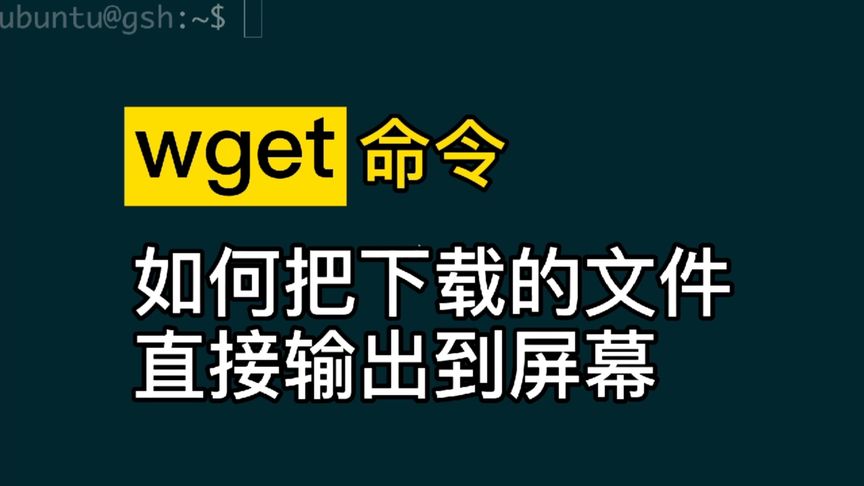 wget 命令如何把下载的文件直接输出到屏幕