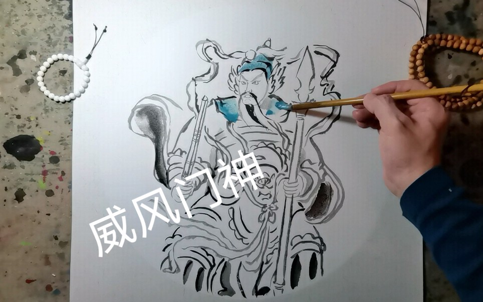 威风凛凛,霸气侧漏,帅气大师手绘威武门神,栩栩如生,活灵活现
