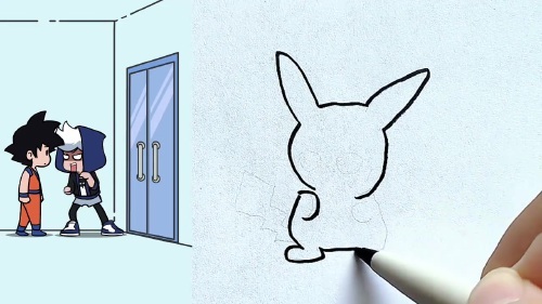 3481. 皮卡丘怎么画?创意简笔画,儿童画,少儿创意美术