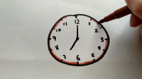 趣味简笔画,几秒画一个钟表,一起来画吧
