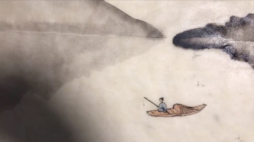 简单易学的国画水墨山水画,一看就会。