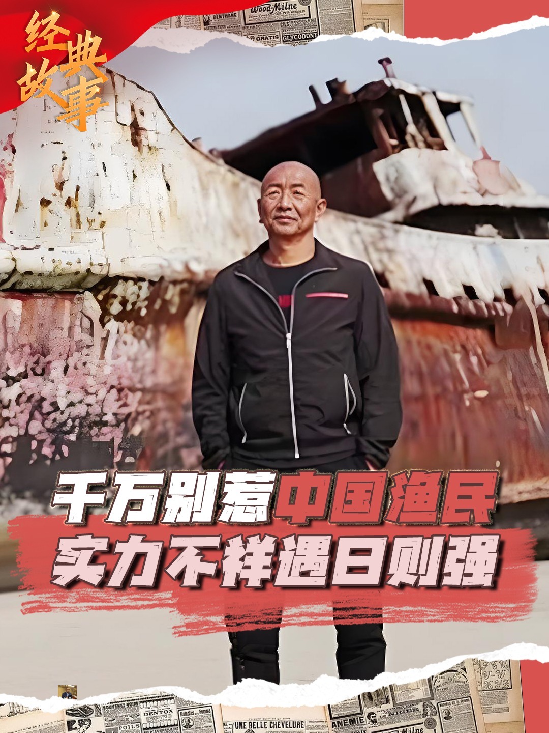 唯一敢直播时抽烟的男人,举报者反被封号,开渔船撞击日本军舰!