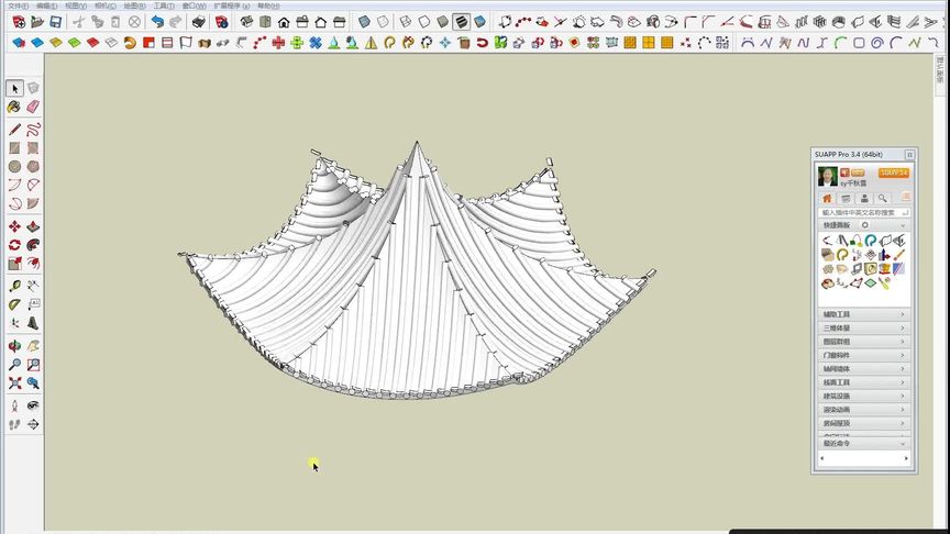 草图大师视频教程:SketchUp2018古建筑建模思路解析(5)
