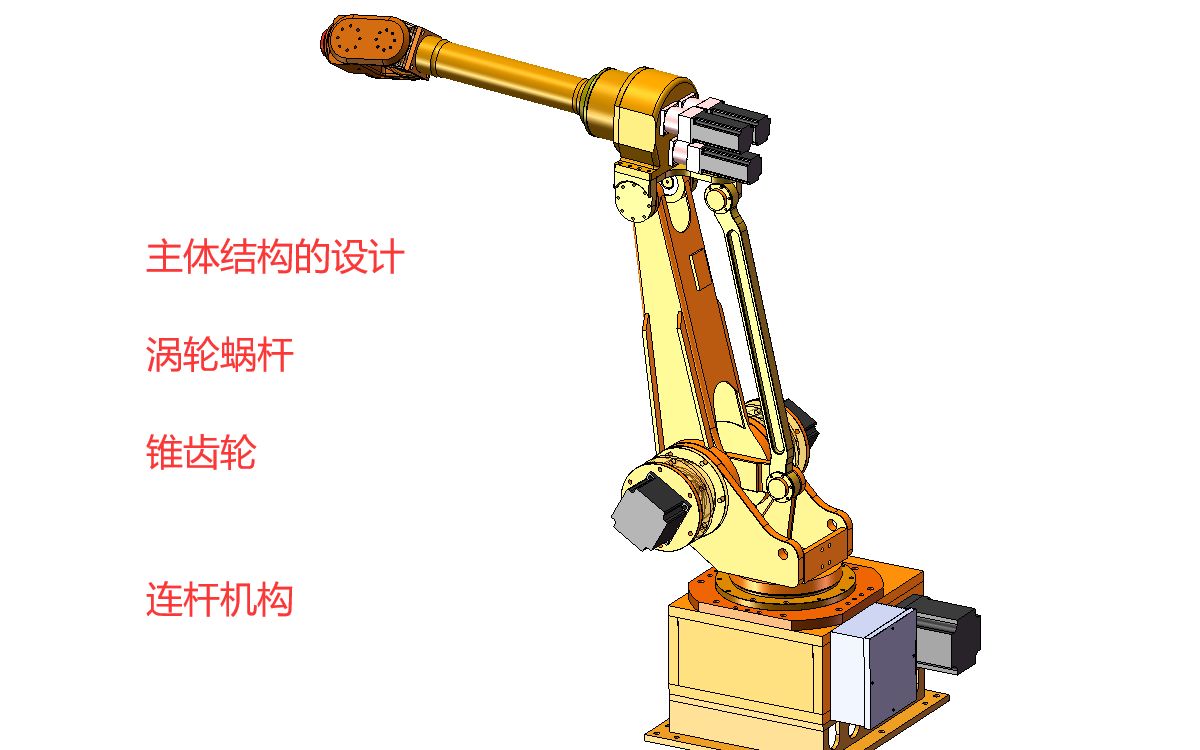 机械臂的结构设计,机构怎么设计,涡轮蜗杆选型,锥齿轮校核,连杆机构设计
