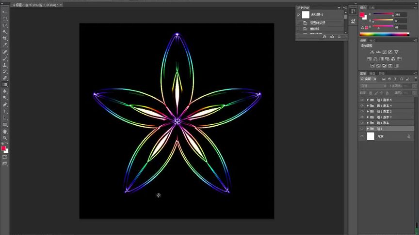 Photoshop制作出霓虹灯花的效果,你也可以的哦
