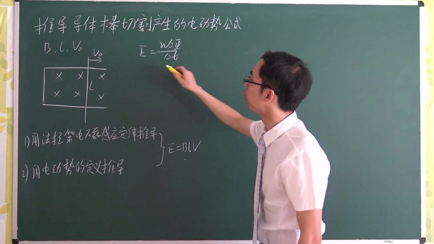 12、高中物理3-2:电磁感应——推导导体棒切割产生的电动势公式