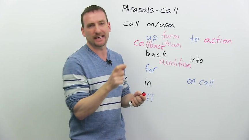 10 个由call组成的英语短语动词:call for、call up、call in