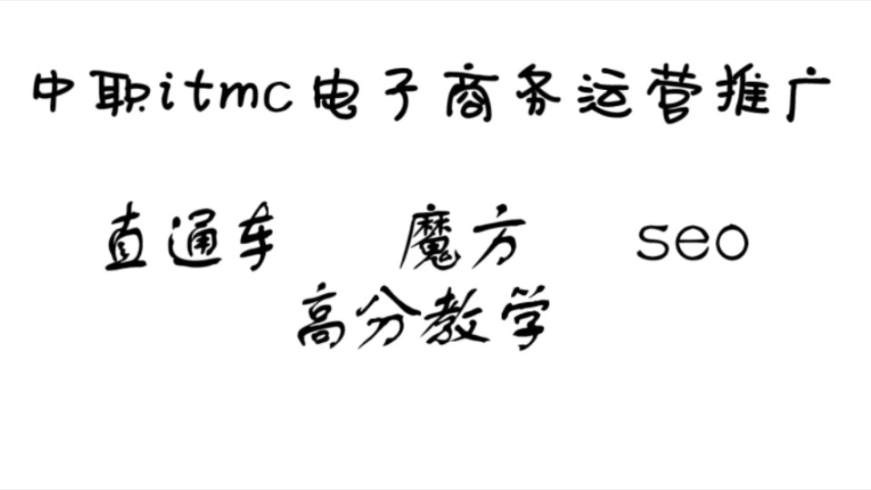 itmc电子商务运营推广