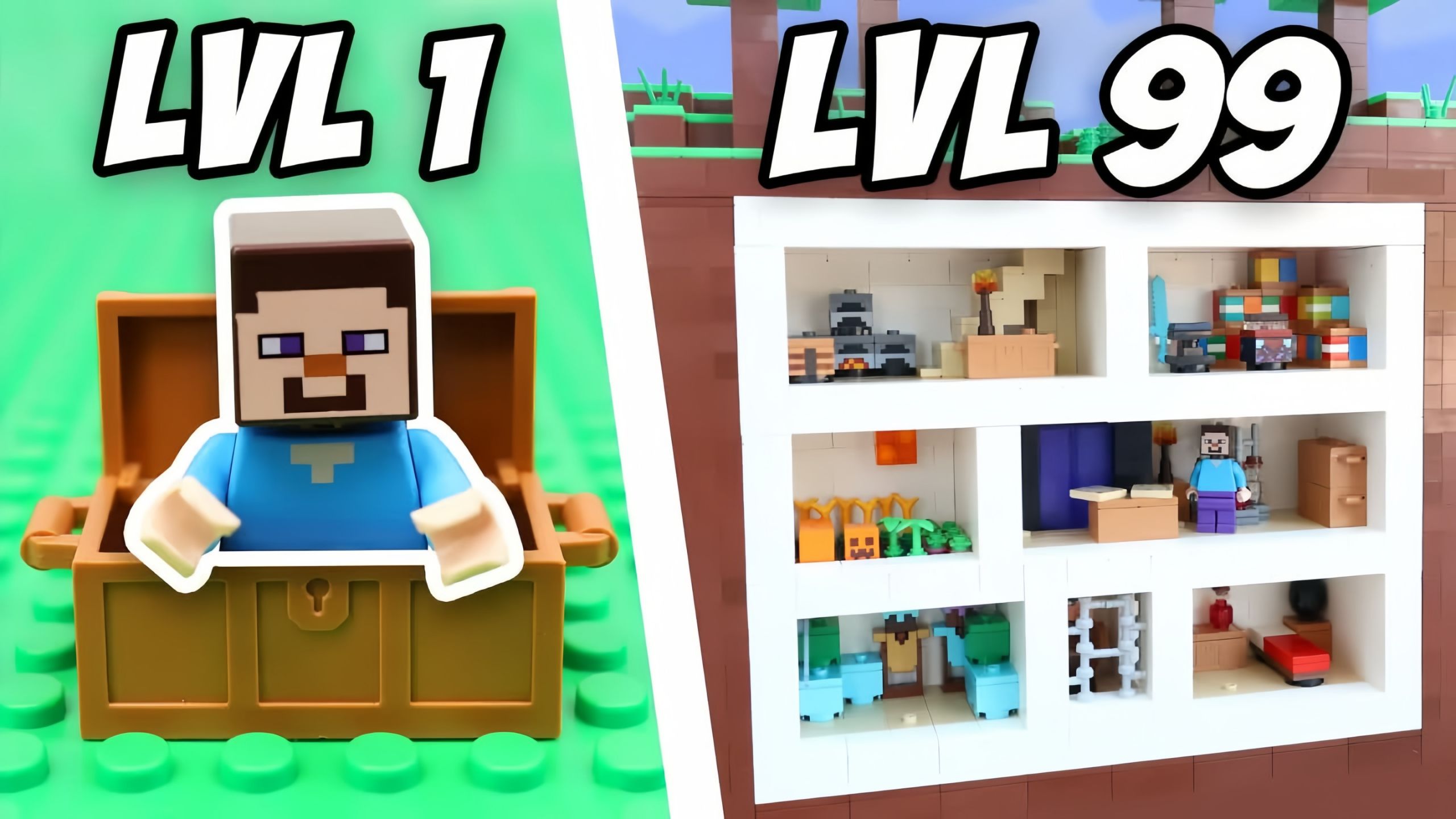 乐高 MC 基地 1-100 级!百级要塞超燃