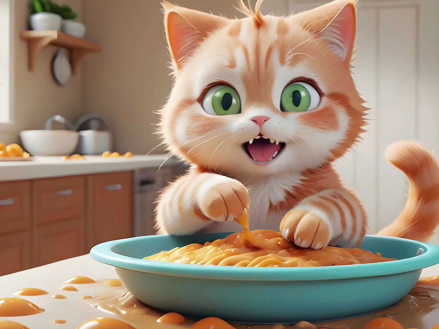 儿童故事《不讲卫生的小猫》引导孩子注重饮食卫生好习惯