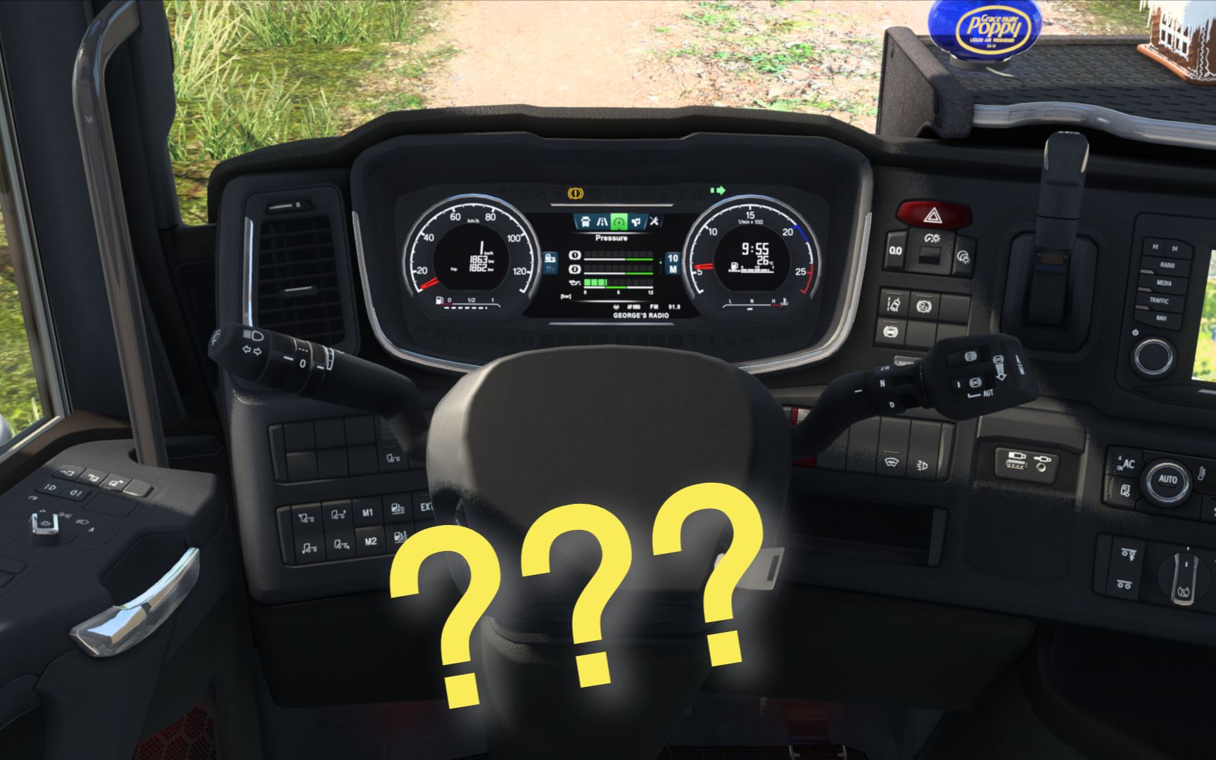 欧洲卡车模拟2-方向盘被偷了,意念开车