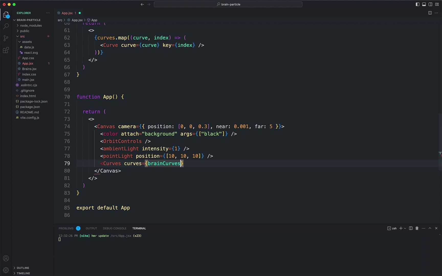 react+threejs导入json格式并绘制相应的曲线