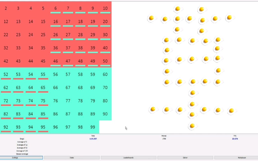 【99puzzle】数字华容道10*10世界纪录,sub80! dphdmn