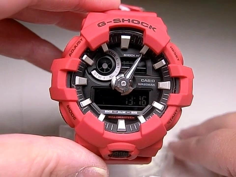 CASIO手表GA-700(5522)时间和日期的设定