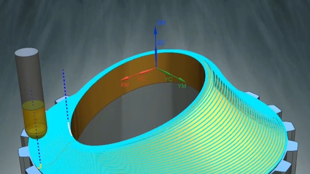 UG编程:流线曲面螺旋一刀流刀路