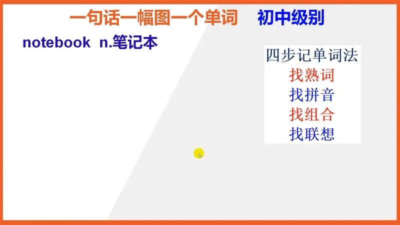 初中英语单词 15秒快速背单词notebook笔记本