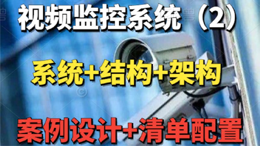视频监控系统案例,清单,设计