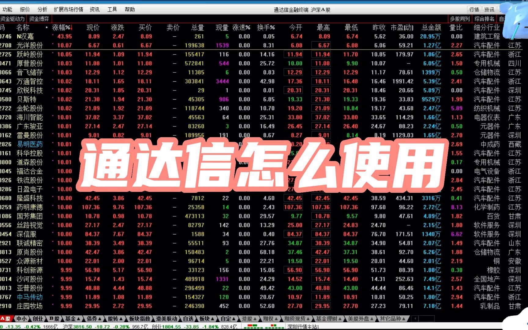 通达信使用入门教学