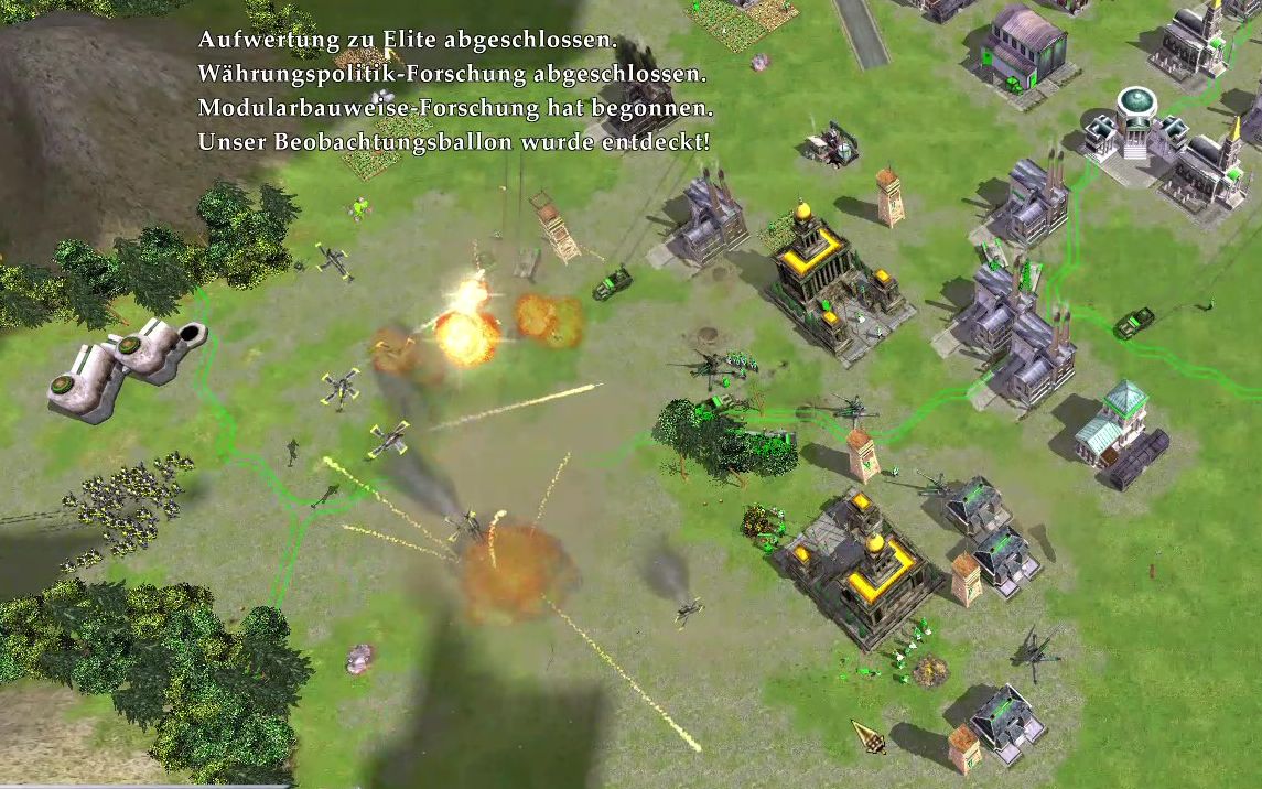 ...推翻希特绿 装甲集群运动战 直升机绕后突袭 【地球帝国2联机对战】