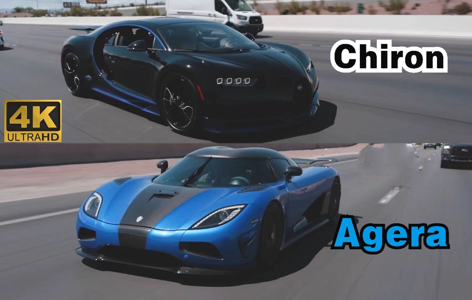 布加迪Chiron vs.柯尼塞格Agera - 传说级对决!