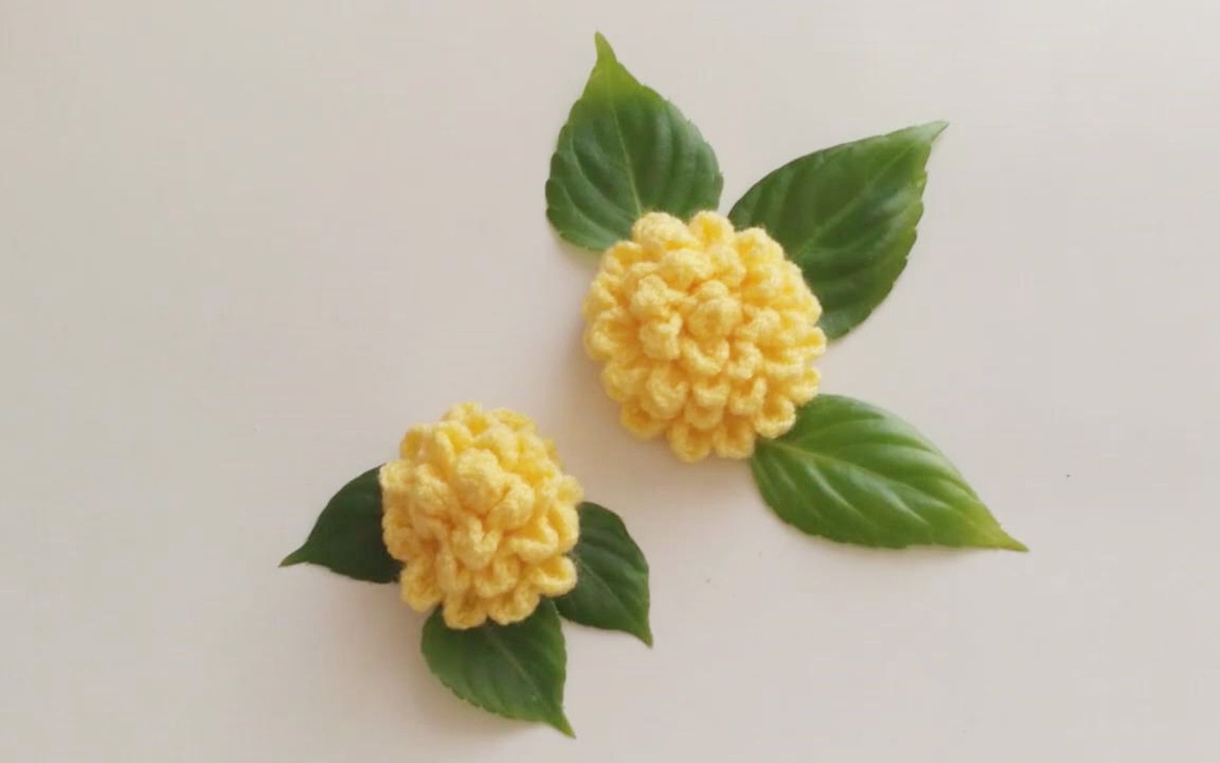 「毛线编织教程」毛线花朵的钩织方法!