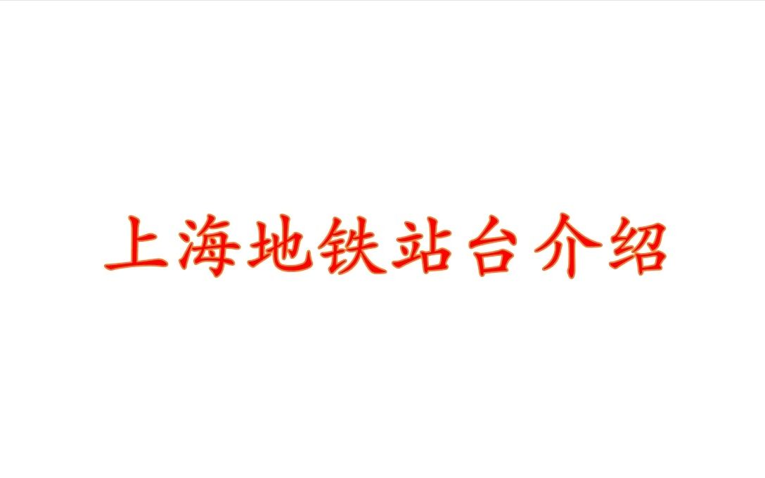 上海地铁站台介绍(岛式站台)