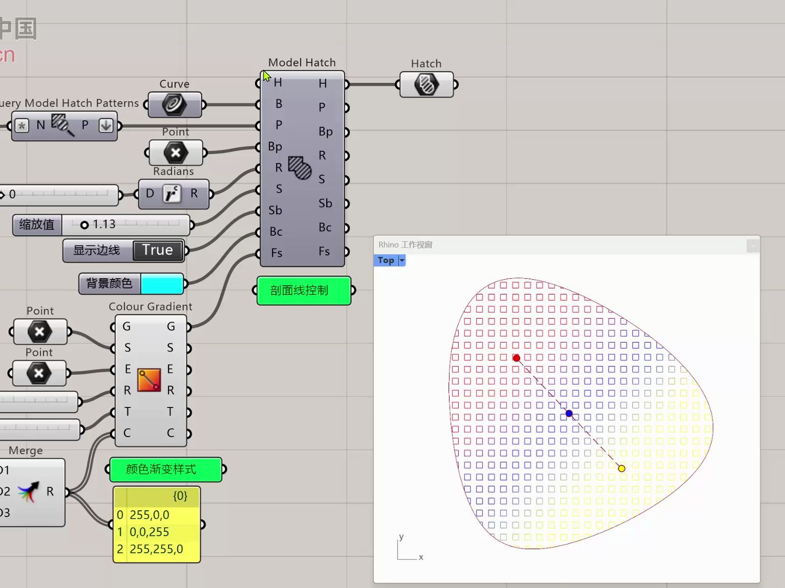 GH in Rhino 8 更新介绍 | Drafting - Hatch(剖面线)工具组的用法介绍