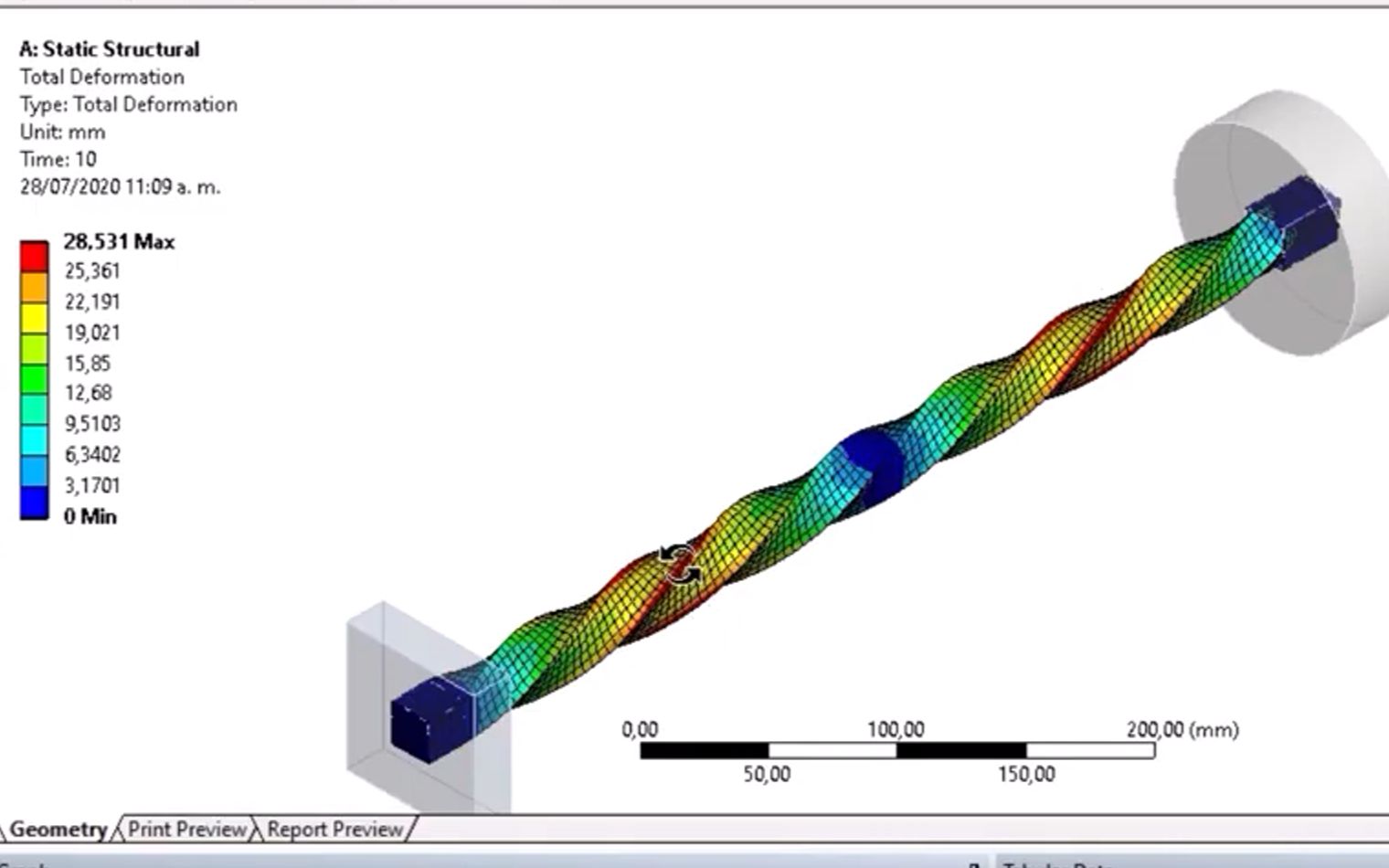 基于Ansys workbench的扭转模拟