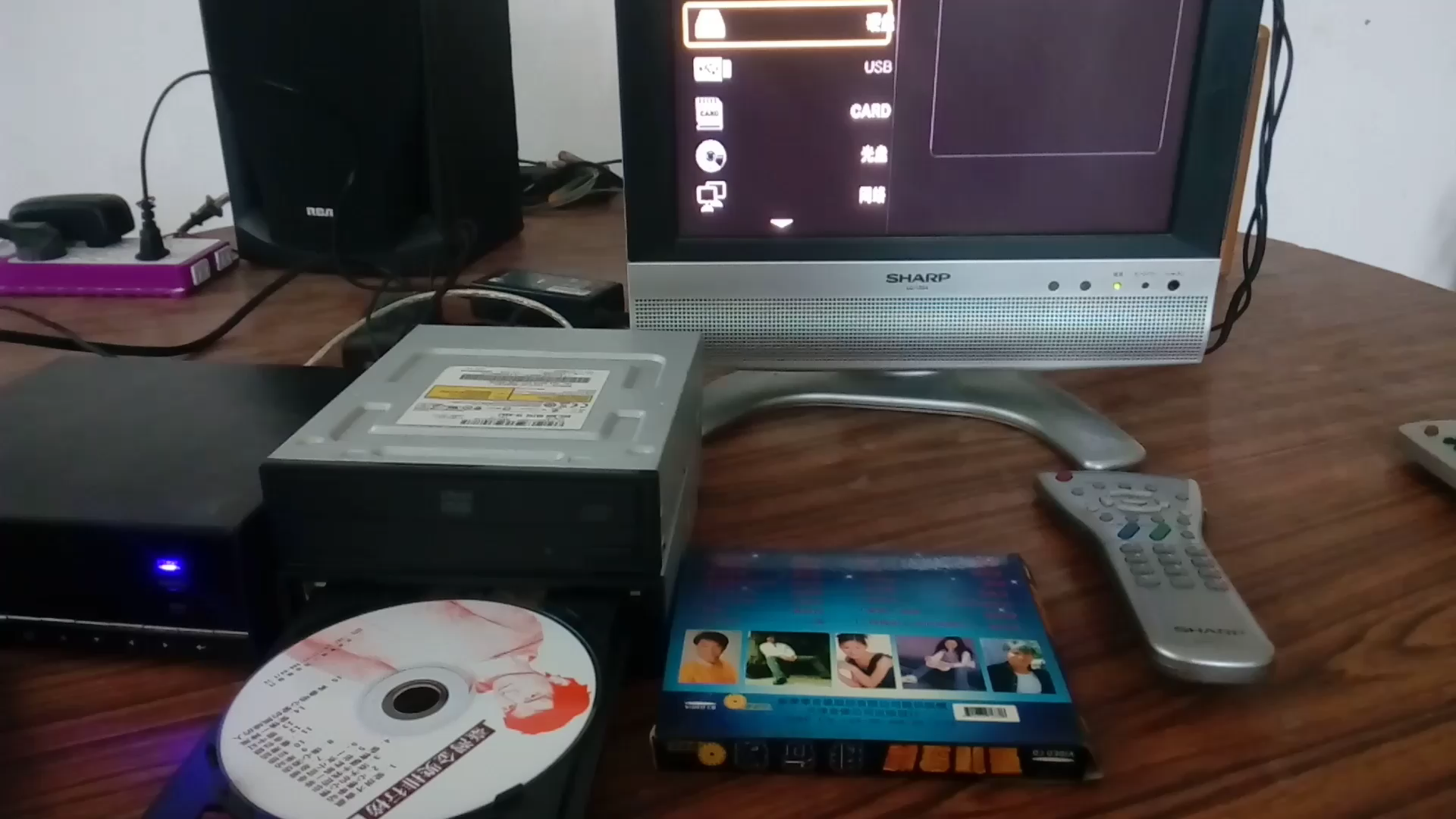 旧DVD光驱利用!加解码可以看DVD影碟和CD碟!废物再生利用