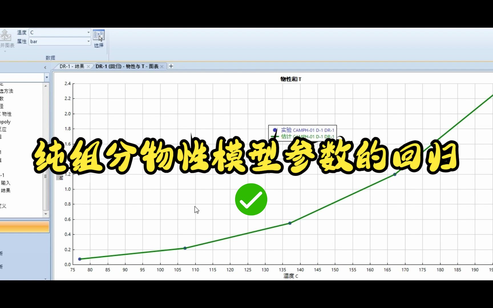 纯组分物性模型参数的回归