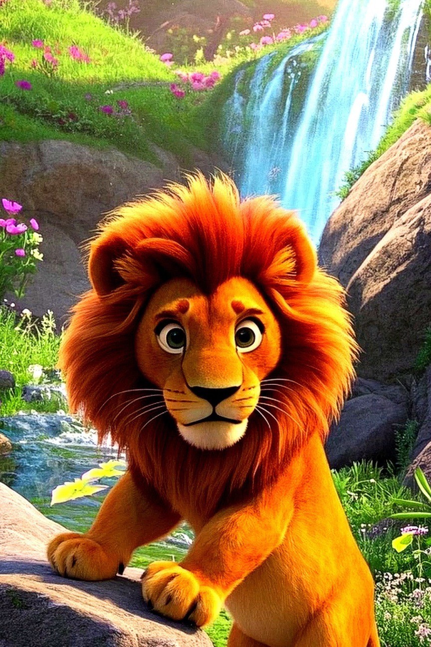 少儿,小狮子的勇气,保护森林