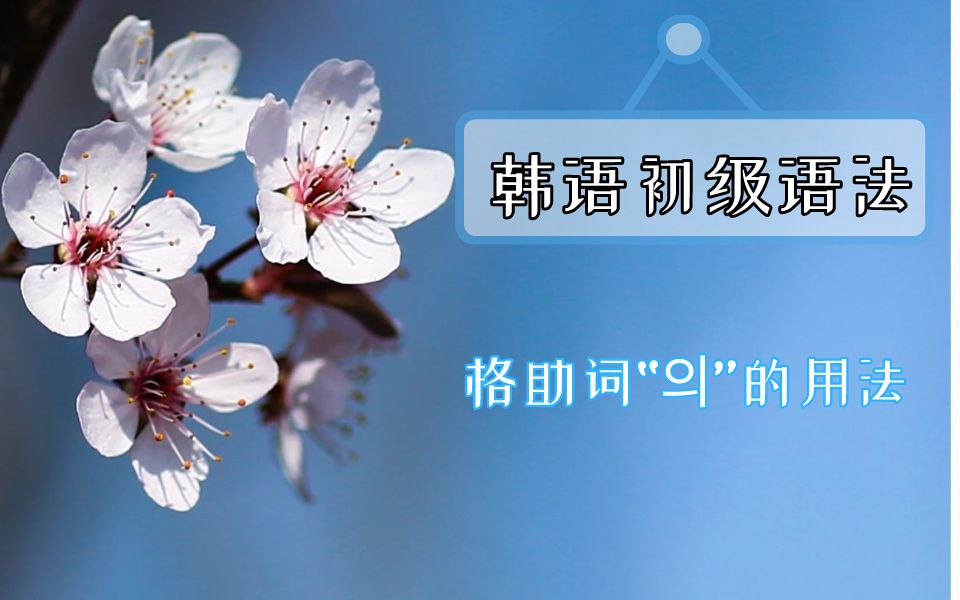 趣味韩语教学/韩语初级语法/格助词“Ui ”的用法,如何用韩语表示中文...