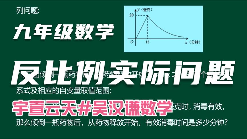 九年级数学 反比例函数实际问题
