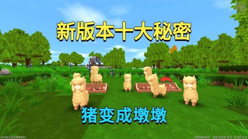 迷你世界:新版本更新后的十大秘密,小木棍消失,猪变成了墩墩