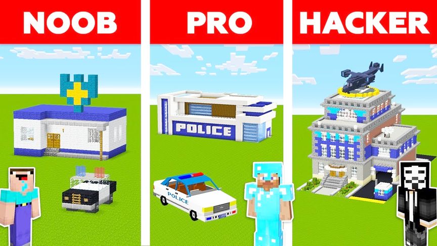 我的世界游戏 修建一座警局