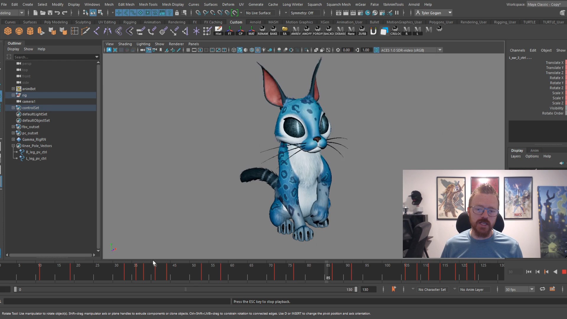 maya 动画教程 生物动画猫表演教程