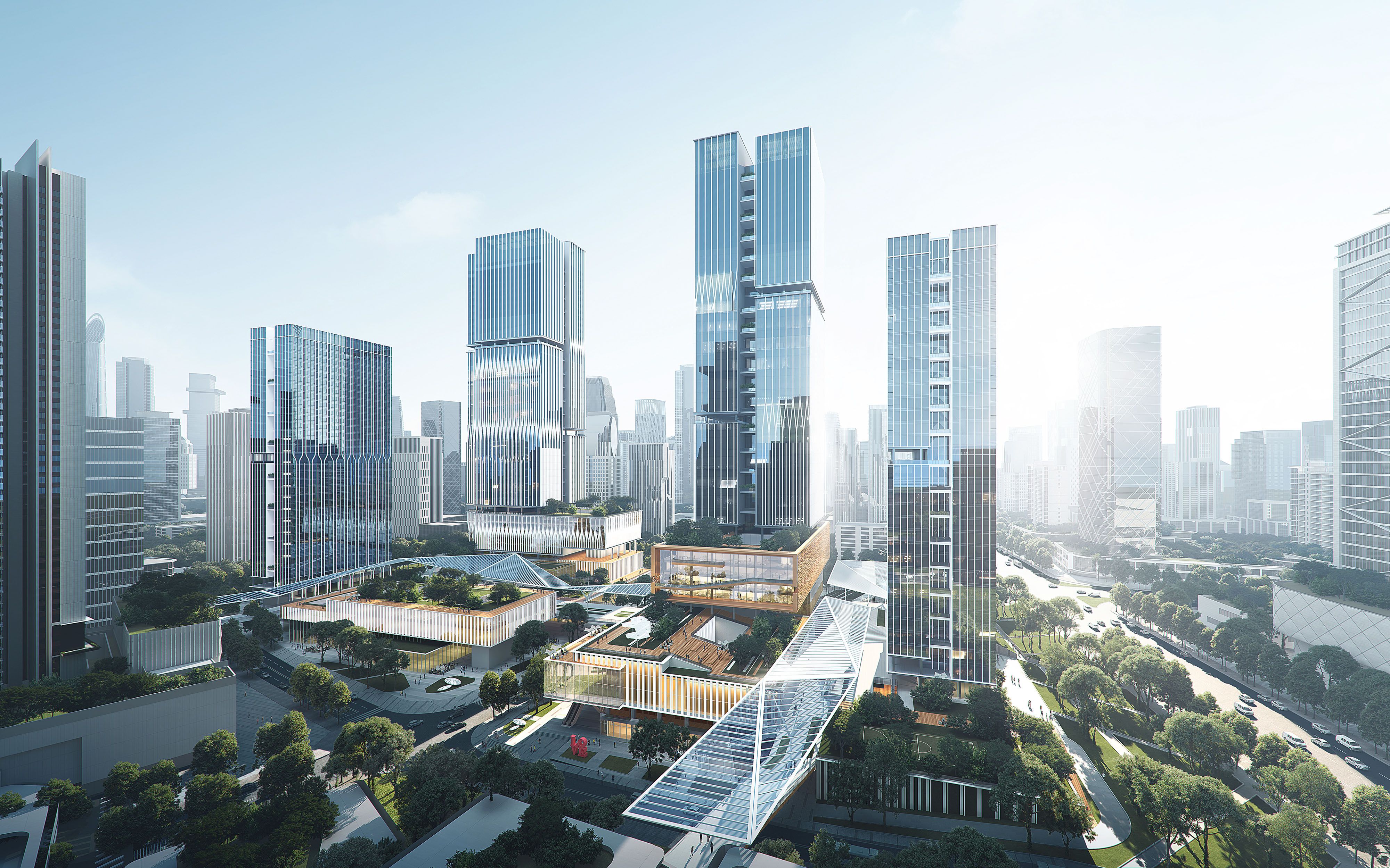 世界级的“ICT产业”创新孵化区:深圳坂田云谷三期超高层方案动画 / ...