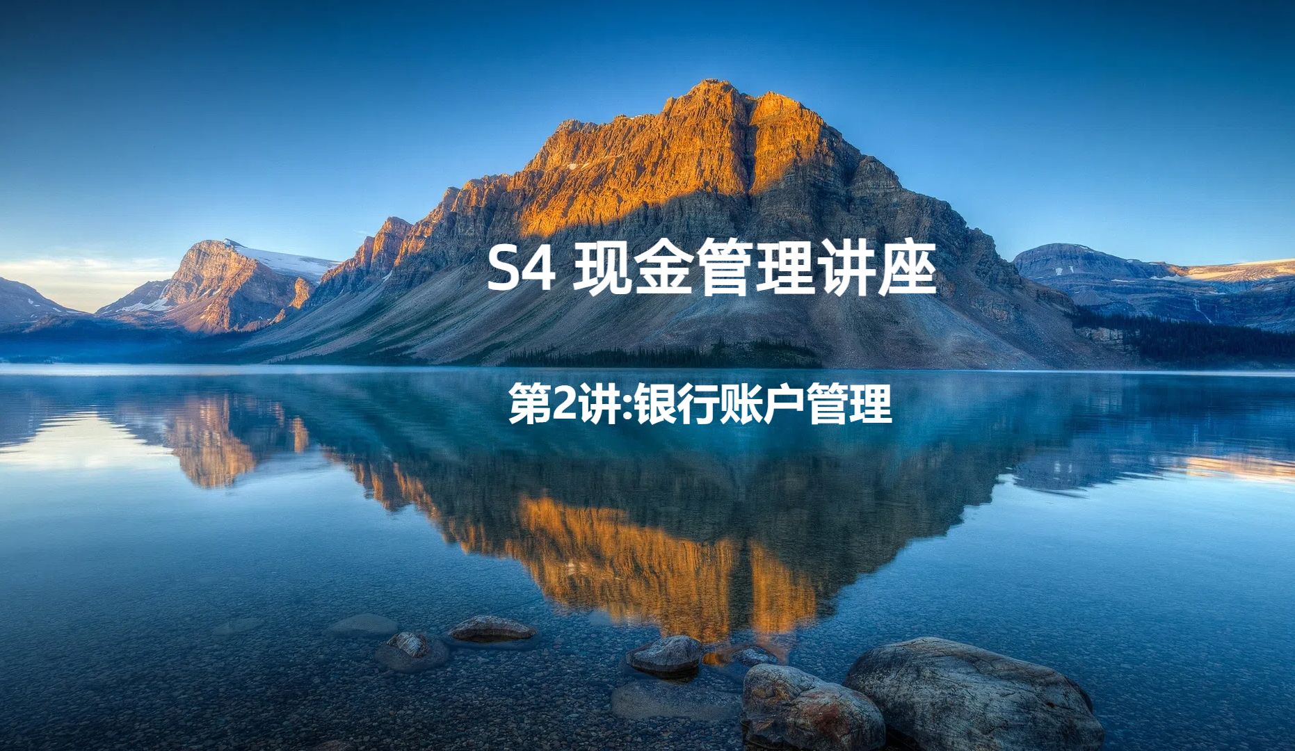 S4 现金管理讲座第2讲:银行账户管理