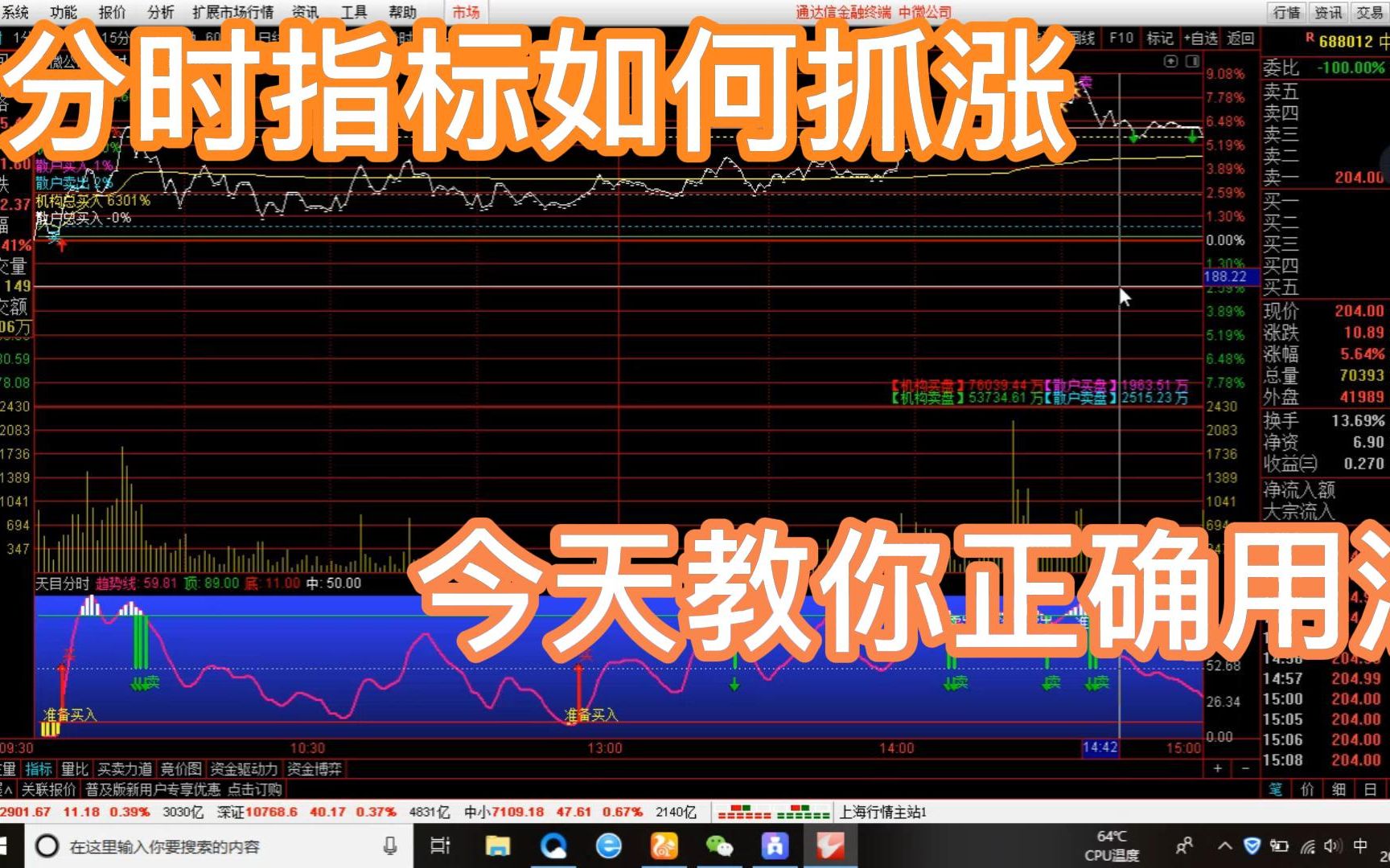 分时指标如何抓涨?今天教你正确使用分时指标分时t+0涨停涨不停