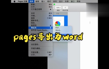 【pages技巧】今天教你在pages中利用文件功能导出为word