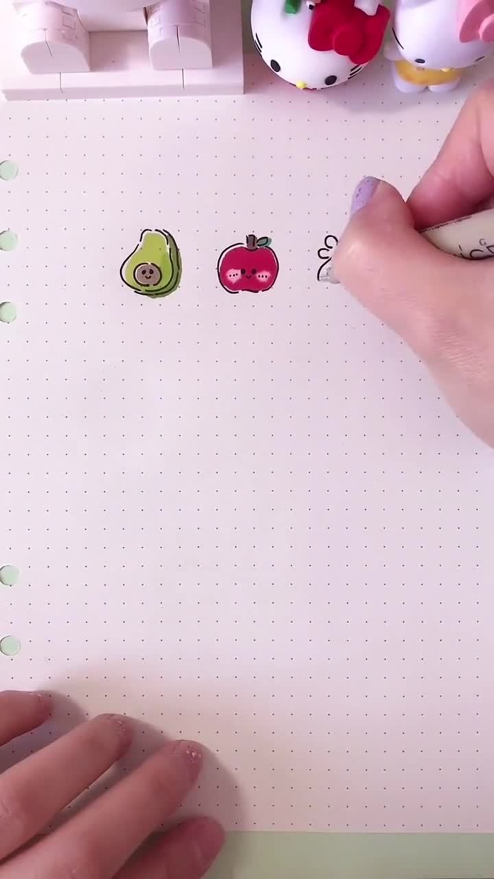 ins水果简笔画教程来啦~快来get这期手帐素材吧!