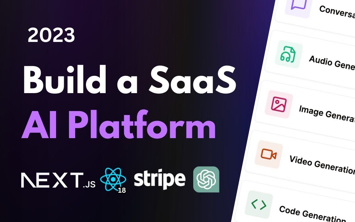 利用Next.js 13, React, Tailwind, Prisma, Stripe建立一个SaaS AI 平台 ...