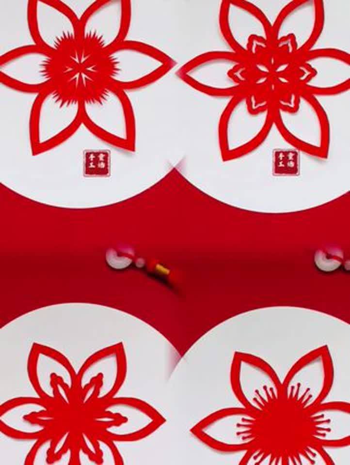 简单漂亮的窗花剪纸,一种折法可以剪出不同的花样 #儿童剪纸窗花...