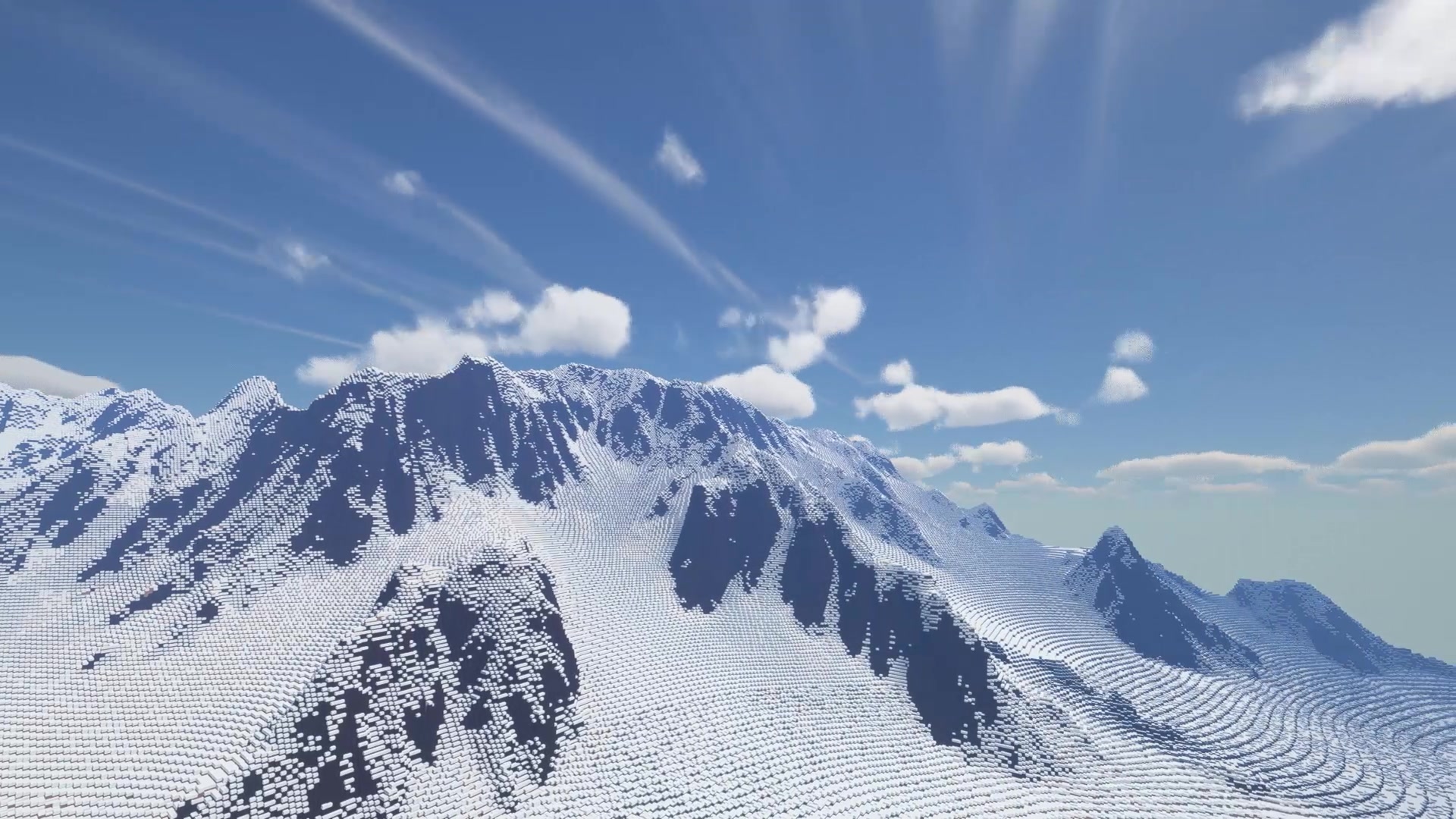【我的世界】尝试自己创建雪山地形