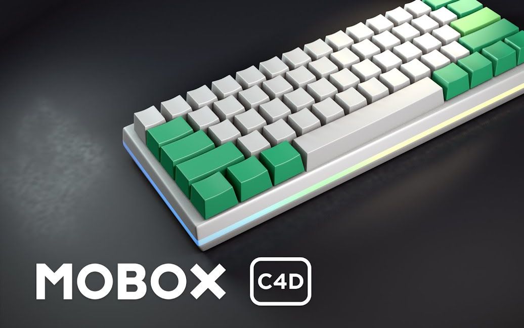 【C4D教程】做一个会发光的机械键盘