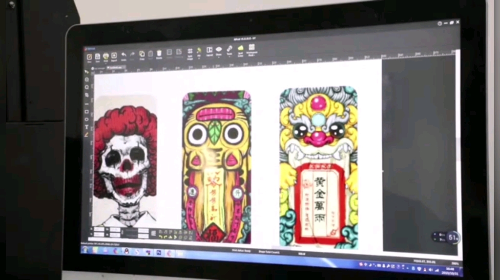 diy定制iphone手机壳UV打印机批量打印